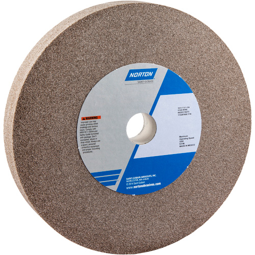 Norton Bench Grinding Wheel, 10" x 1", 1-1/4" Arbor, 1, Aluminum Oxide ...