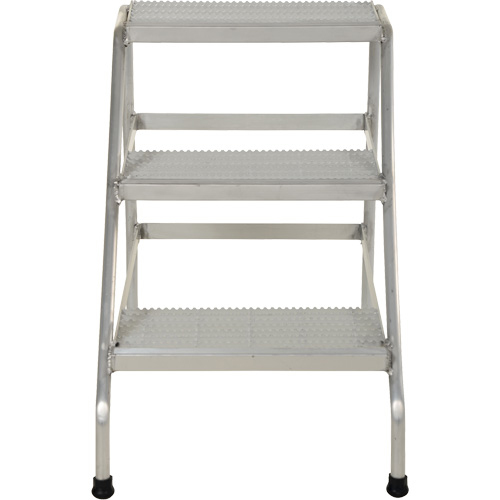 Vestil Aluminum Step Stand, 3 Step(s), 22-13/16" W x 34-9/16" L x 30" H ...