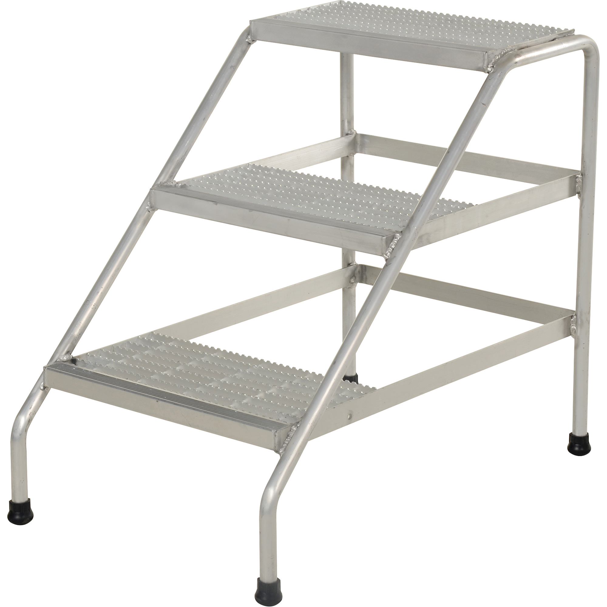 Vestil Aluminum Step Stand, 3 Step(s), 22-13/16" W x 34-9/16" L x 30" H ...