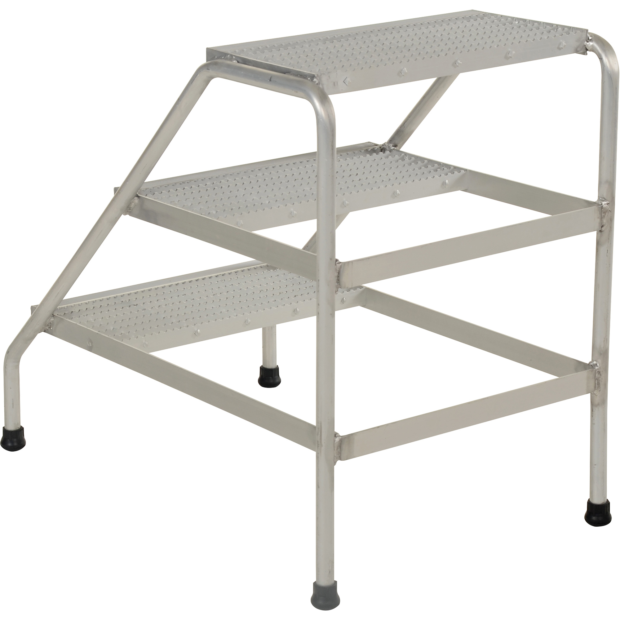 Vestil Aluminum Step Stand, 3 Step(s), 22-13/16" W x 34-9/16" L x 30" H ...